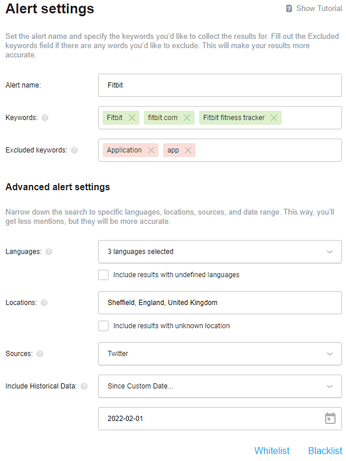 Create a mention alert | Awario