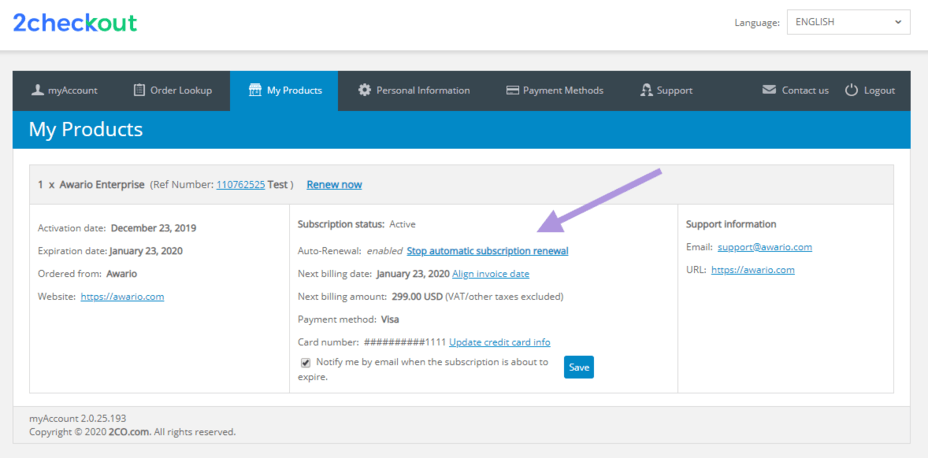 Cancel your subscription | Awario