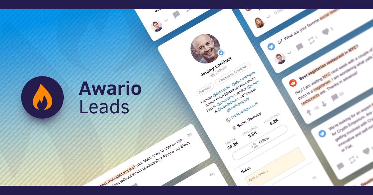 Social selling & lead generation tool | Awario