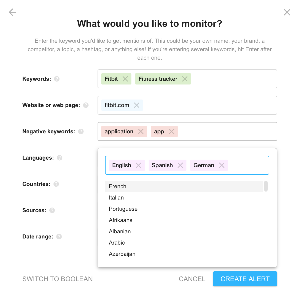 Alert settings overview | Awario